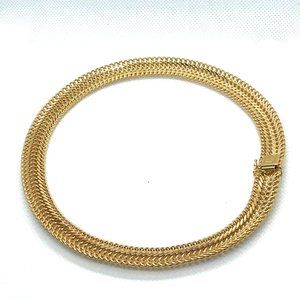 Milor | Jewelry | New Milor Italian 4k X Wide Gold Mesh Necklace | Poshmark